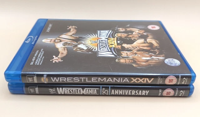 WWE WRESTLEMANIA 24 & 25 Blu-Ray Bundle Xxiv Xxv 25Th Anniversary Wwf ...