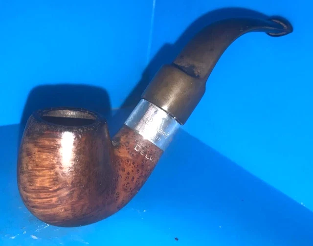 SMOKING PIPE RARE Peterson De Luxe Silver Collar Estate Pipe ExCon £21. ...