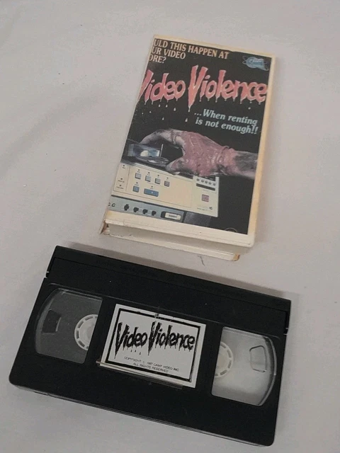 RARE ORIGINAL 1987 Video Violence Vhs Tape Cut Big Box w/Shell Camp ...
