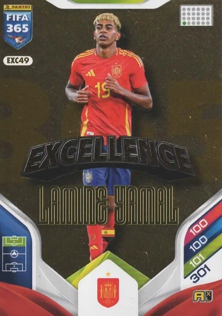 PANINI FIFA 365 Adrenalyn XL 2026 XXL EXC 49 Excellence Lamine Yamal ...