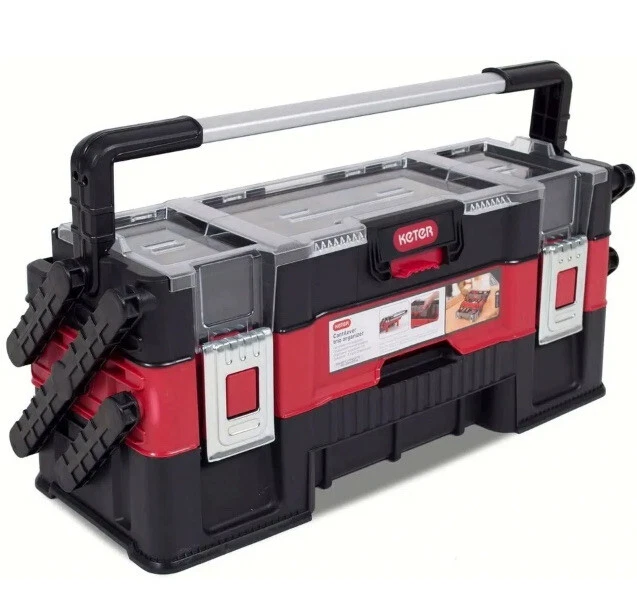 KETER TOOLBOX CANTI 18 Cantilever Pro Portable Organizer Trio Workshop ...