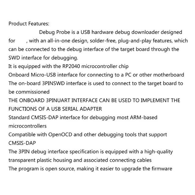 USB SERIAL PORT Downloader for Pi Debug Probe Debugger UART Burners $51 ...