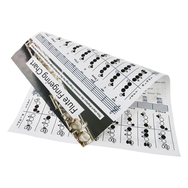 PRACTICAL FLUTE FINGER Guide Chart Useful Flute Chord Chart Flute Note ...