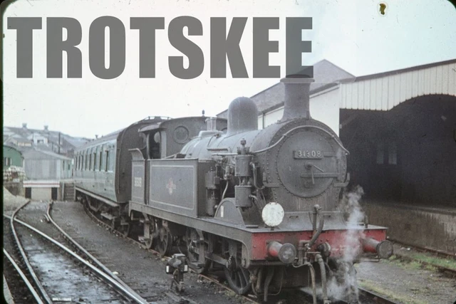 35MM SLIDE BR British Railways Steam Loco 41313 Class 3MT Petrockstowe ...