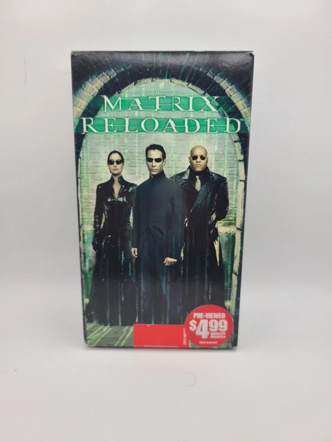 THE MATRIX RELOADED (VHS 2003) Keanu Reeves Lawrence Fishburn ...