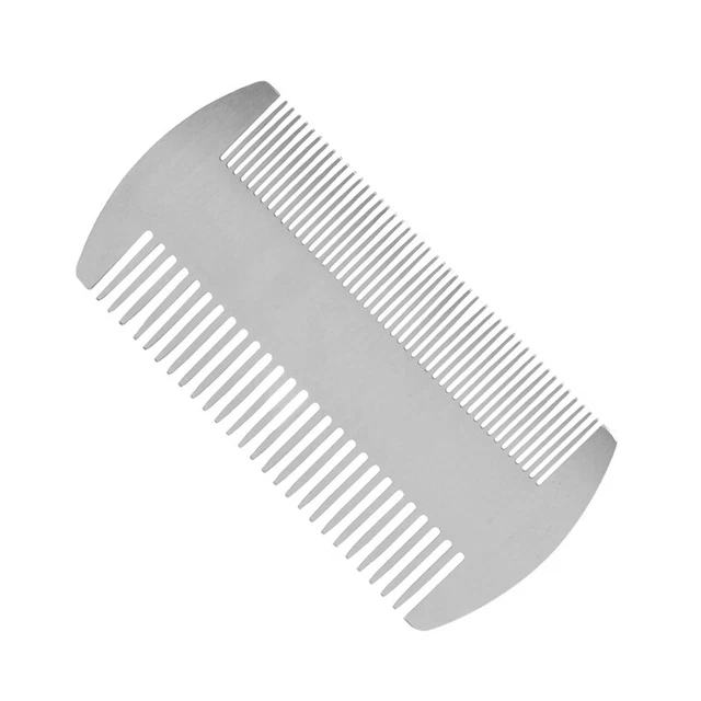 DUAL ACTION STAINLESS Steel Credit Card Size Comb Wallet Comb Comb ...