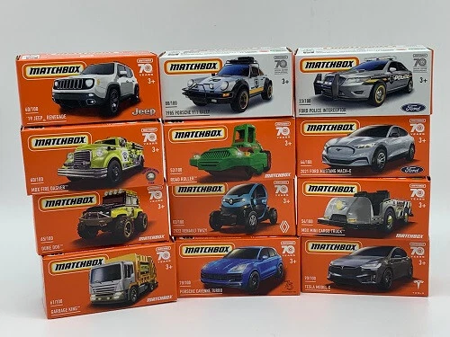 MATCHBOX 70 YEARS Car Collection with 12 Different Models in Cardboard ...