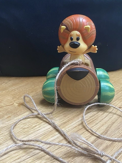 CBEEBIES RA RA THE NOISY LION TOY FIGURE and Cubby Buggy vehicle pull ...