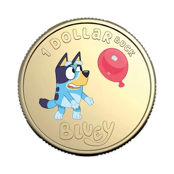 BLUEY COIN - 2024 Limited Edition Coloured Coin Postal Numismatic Cover ...