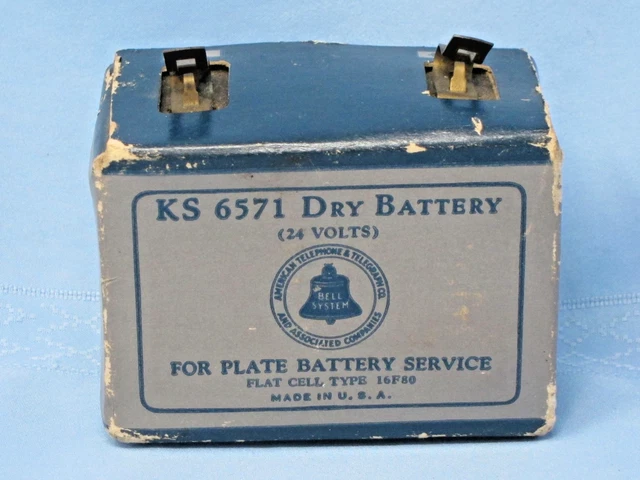 VINTAGE BELL SYSTEM KS-6571 Dry Battery 24V AT&T 1963 Telephone ...