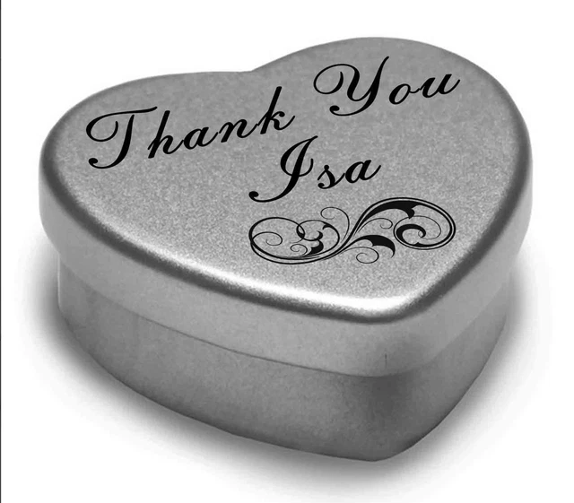 SAY THANK YOU Isa With A Mini Heart Tin Gift Present with Chocolates £3 ...