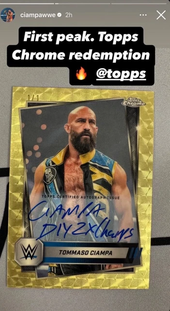TOPPS CHROME WWE Autograph Superfractor Tommaso Ciampa 1/1 With ...