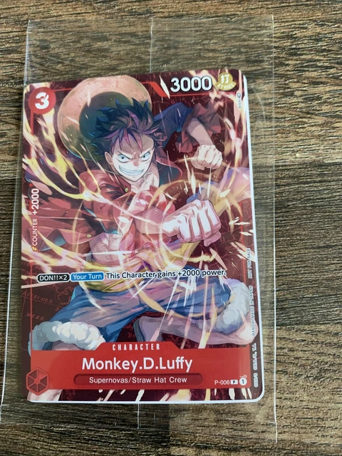 MONKEY D LUFFY Promo Card P-006 One Piece Card Game Monkey.D.Luffy ...