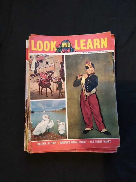 LOOK AND LEARN 1962 Magazine Bundle x 40 Vintage Job Lot / Collection £ ...
