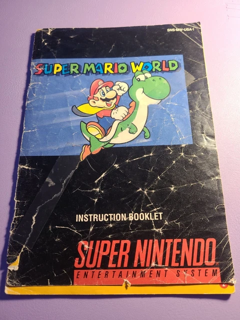 SUPER MARIO WORLD SMW SNES Manual Instruction Booklet Only (SNS-MW-USA ...