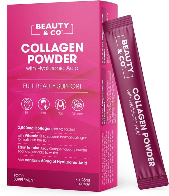COLLAGEN POWDER- 7 Sachets of Collagen with Hyaluronic Acid £7.99 ...