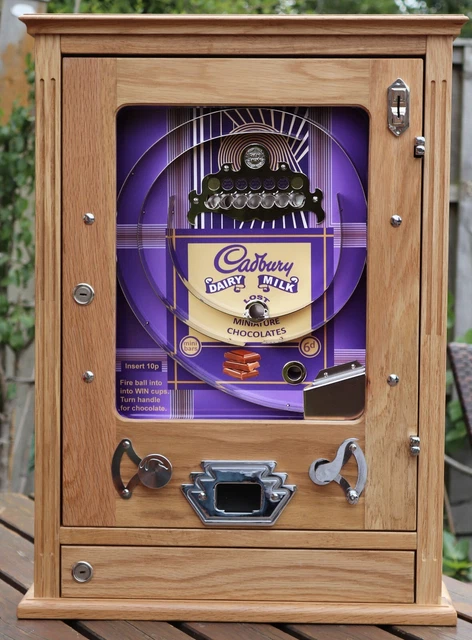 CADBURYS CHOCOLATE ALLWIN Vintage Retro Penny Arcade Amusement Machine ...