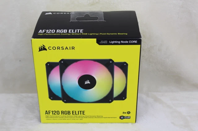 CORSAIR ICUE AF120 RGB ELITE 120mm PWM Triple Fan Kit - Black 3-Pack ...