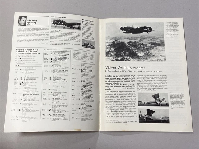 VICKERS WELLESLEY VARIANTS Norman Barfield Airplane Profile Aircraft ...