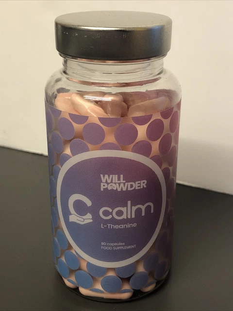WILL POWDER - CALM L-Theanine 400mg Vegetable Capsules - Pack of 90 ...