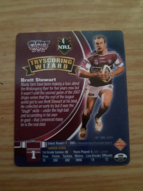 🔥2008 FOOTY LEGENDS Tazo Series *Brett Stewart*🔥 $2.00 - PicClick AU
