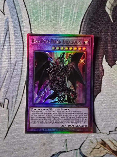 RED-EYES DARK DRAGOON RA02-EN021 Prismatic Ultimate Rare 1st Edition M ...