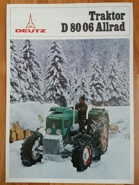 PROSPEKT DEUTZ TRAKTOR D 8006 Allrad EUR 25,50 - PicClick DE