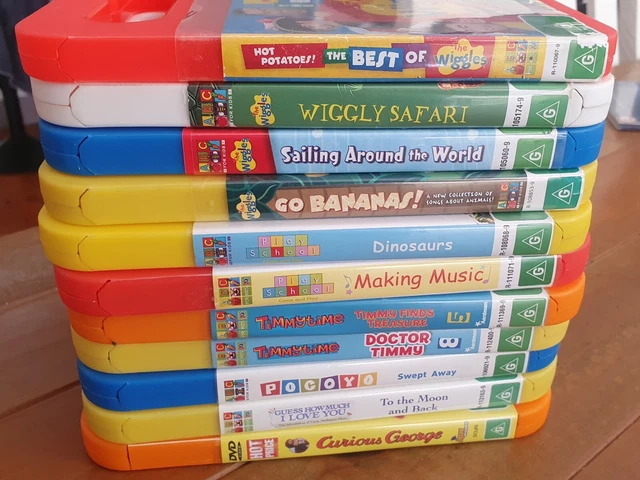 LOT OF 11 Kids DVDs - Classic Wiggles, Timmy Time, Play school, Curious ...