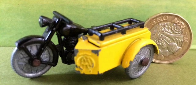 VINTAGE BENBROS TV Series AA motorbike & sidecar - no windscreen or ...