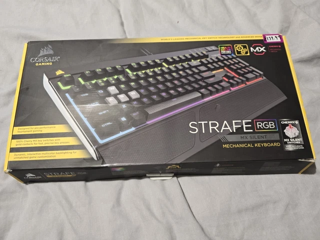 CORSAIR CH-9000121-UK STRAFE RGB Cherry MX Silent Mechanical Gaming ...