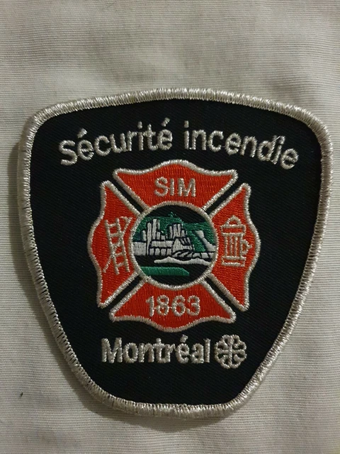 ECUSSON PATCH OFFICIEL des pompiers de la ville de Montréal - Canada ...