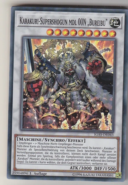 YU-GI-OH KARAKURI SUPERSHOGUN MDL 00N Bureibu Super Rare IGAS-DE043 NEU! EUR 1,00 - PicClick DE
