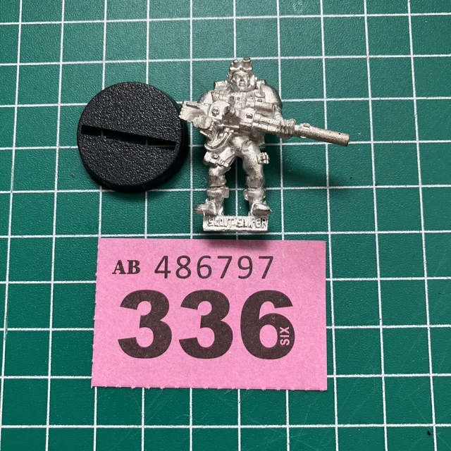 WARHAMMER 40K - SPACE MARINE SCOUT Sniper Rifle Metal 1997 Marines OOP ...