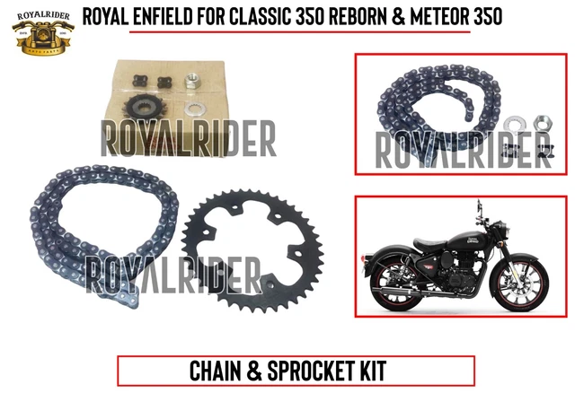 ROYAL ENFIELD METEOR 350cc & New Classic 350cc "Chain & Sprocket Kit" £ ...