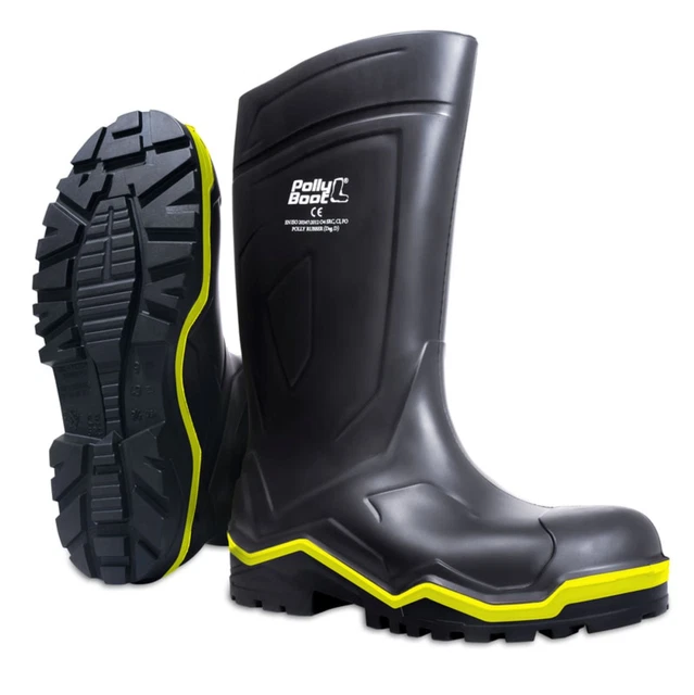 POLLY BOOT RUBBER Composite Toe + PR Midsole RUBBER Outsole Boots Black ...