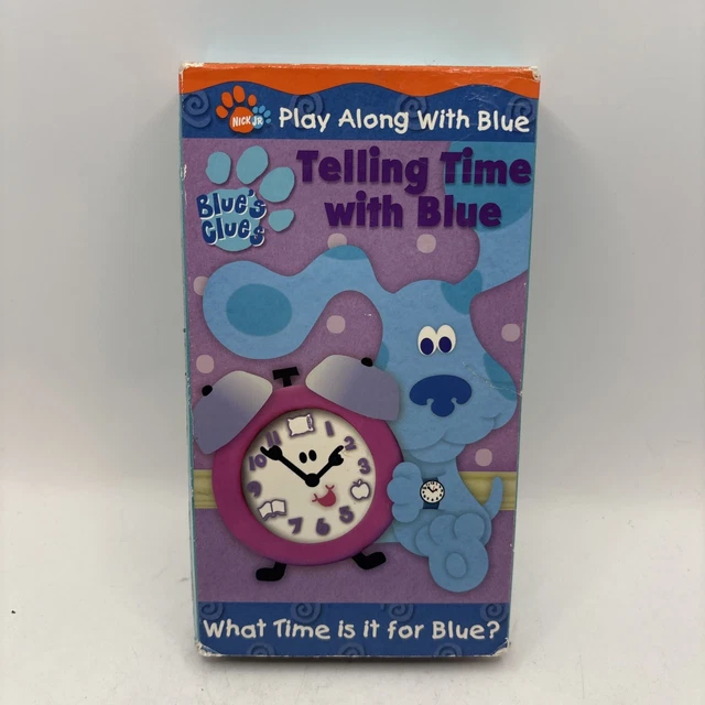 BLUES CLUES TELLING Time With Blue VHS 2002 Play Along With Blue What ...
