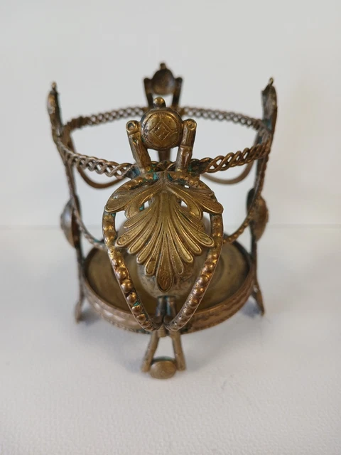ANCIEN BOUGEOIR PHOTOPHORE Bronze Fin XIXème "Promeneuse D'appartement ...