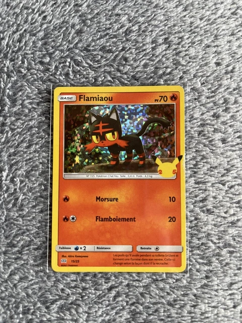 CARTE POKEMON FLAMIAOU 15/25 Holo Mcdo 2021 25ans EUR 2,50 - PicClick FR