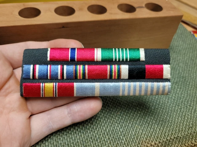 WW2 / KOREAN War Army Officer Ribbon Bar Theater Made Japanese Rare ...