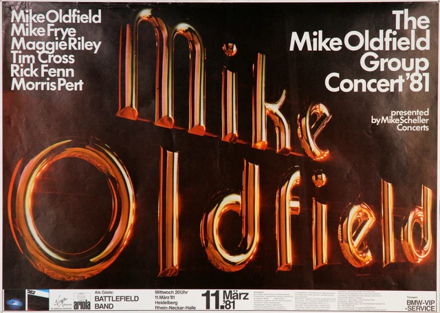 MIKE OLDFIELD - En Tournée Avec Le Groupe, Heidelberg 1981 EUR 223,87 ...
