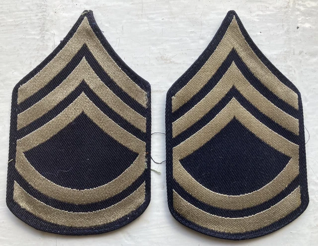 WW2 US ARMY Technical Sergeant Rank Stripes Pair American Original £24. ...