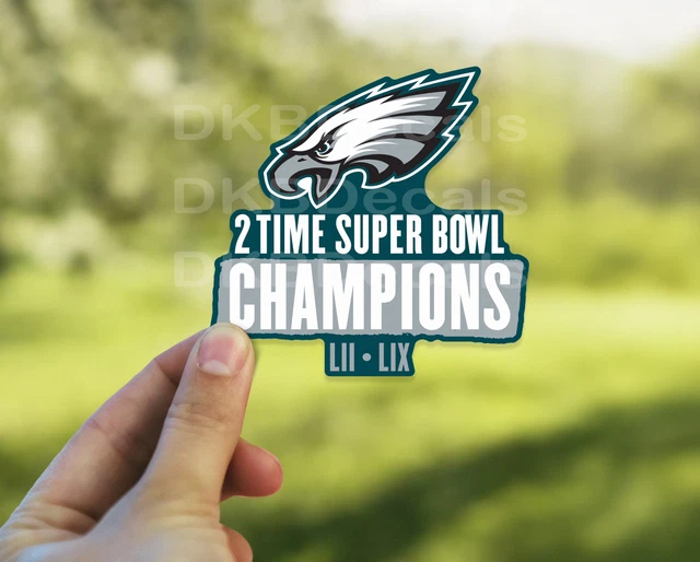SUPER BOWL LIX Champions Philadelphia Eagles - 3.5" x 3.5" Glossy Vinyl ...