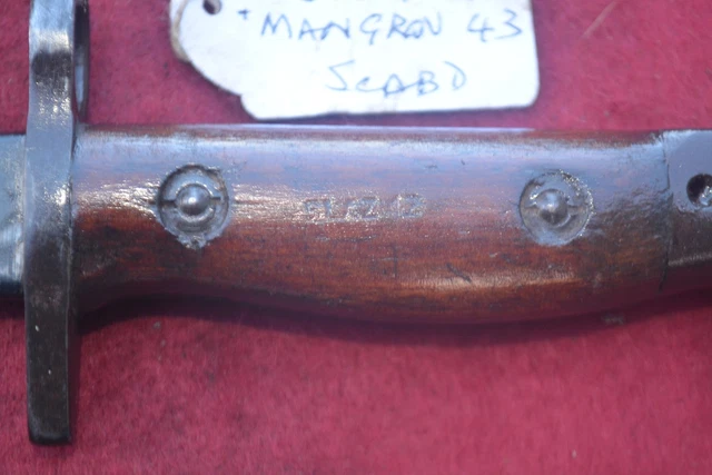 AUSTRALIA 1907 BAYONET, March 1943, Slaz 42 Grips & Oa Mangrovite 43 ...
