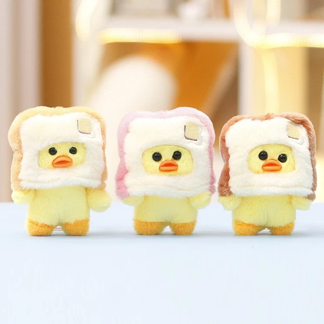 CUTE CARTOON BREAD Head Cover Little Yellow Du Plush Doll Pendant For ...
