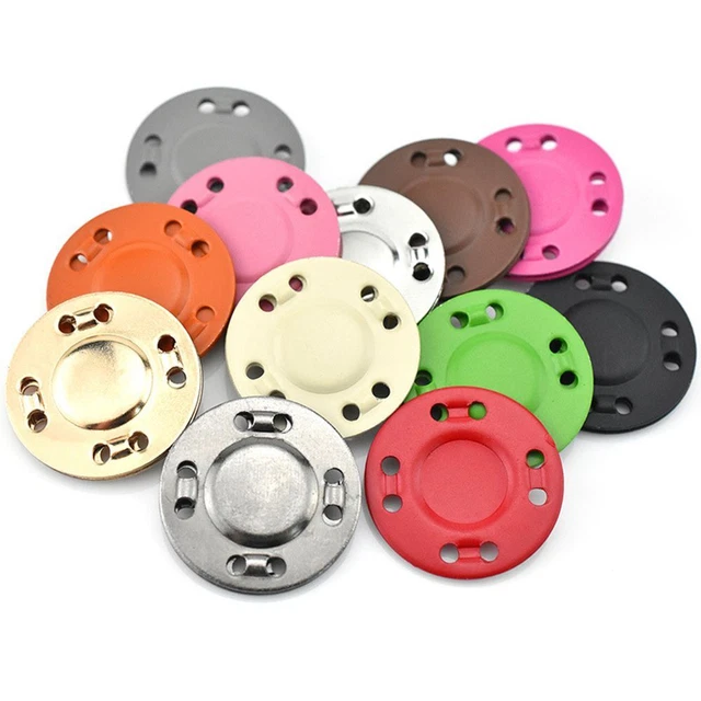 FASTENERS ROUND BUCKLE Snap Buttons Invisible Magnet Button Sewing ...