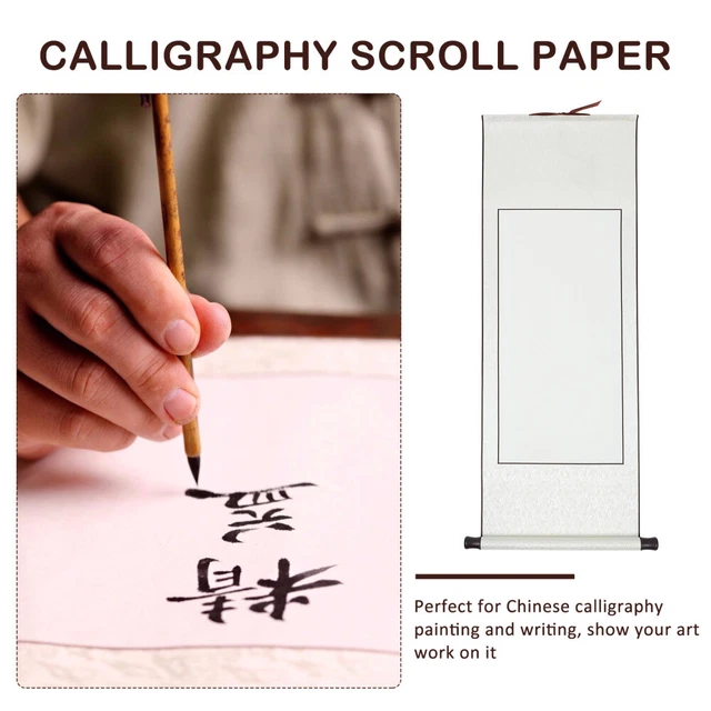 LONG SCROLL PROP Blank for Writing Rice Paper Brush Calligraphy Child £ ...