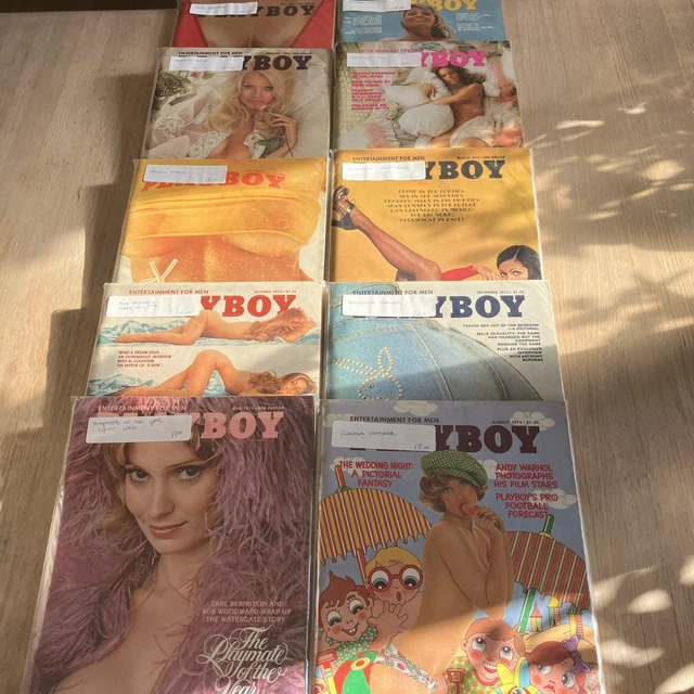LOT OF 10 Variety Playboy Magazines Vintage 70’sErotica #4 Bagged ...