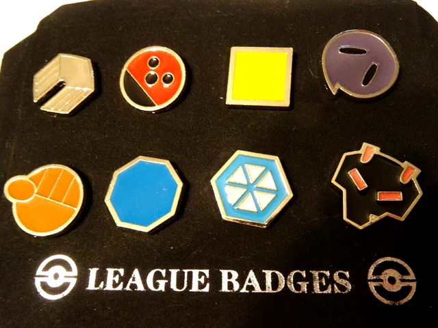 GYM BADGES: KANTO Johto Hoenn Sinnoh Unova Kalos League Region Orange ...