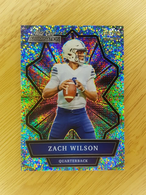 ZACH WILSON 2021 Wild Card Alumination Holo-Lux Silver Sparkles 144/199 ...