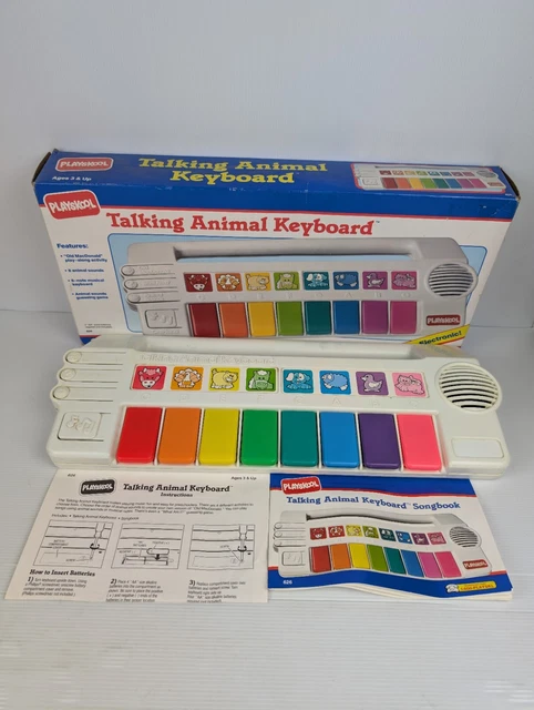 VINTAGE PLAYSKOOL TALKING Animal Keyboard Toddler Electronic Toy 1990 ...